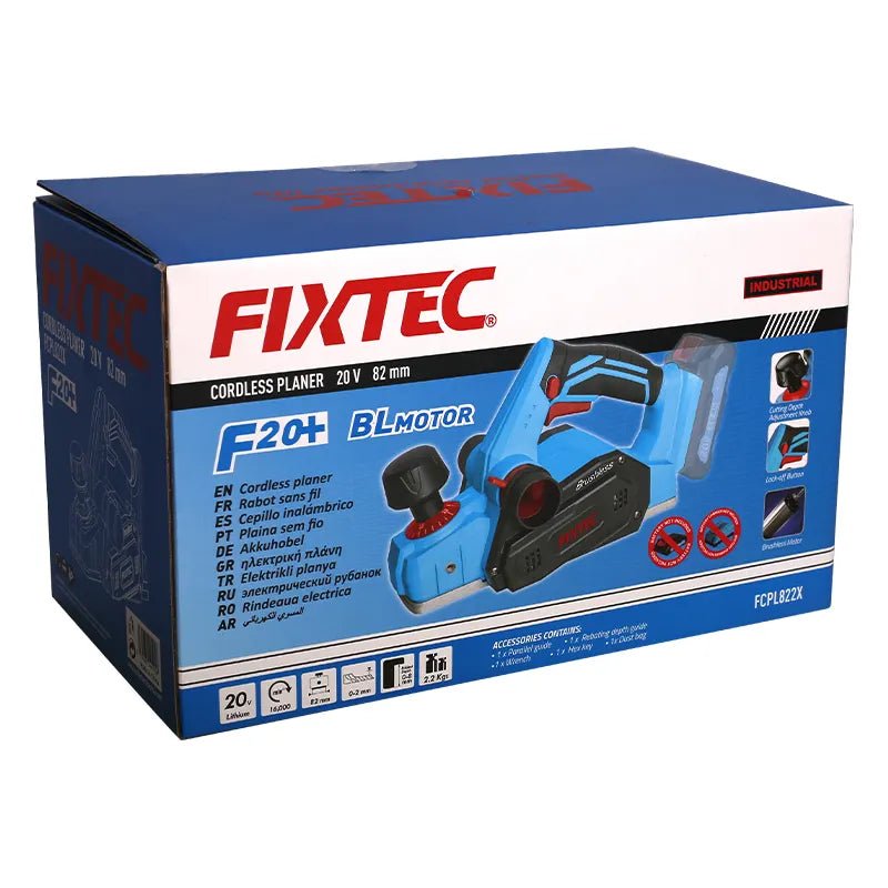 Fixtec 20V Cordless Electric Hand Held Planer FCPL822X-Skin Only