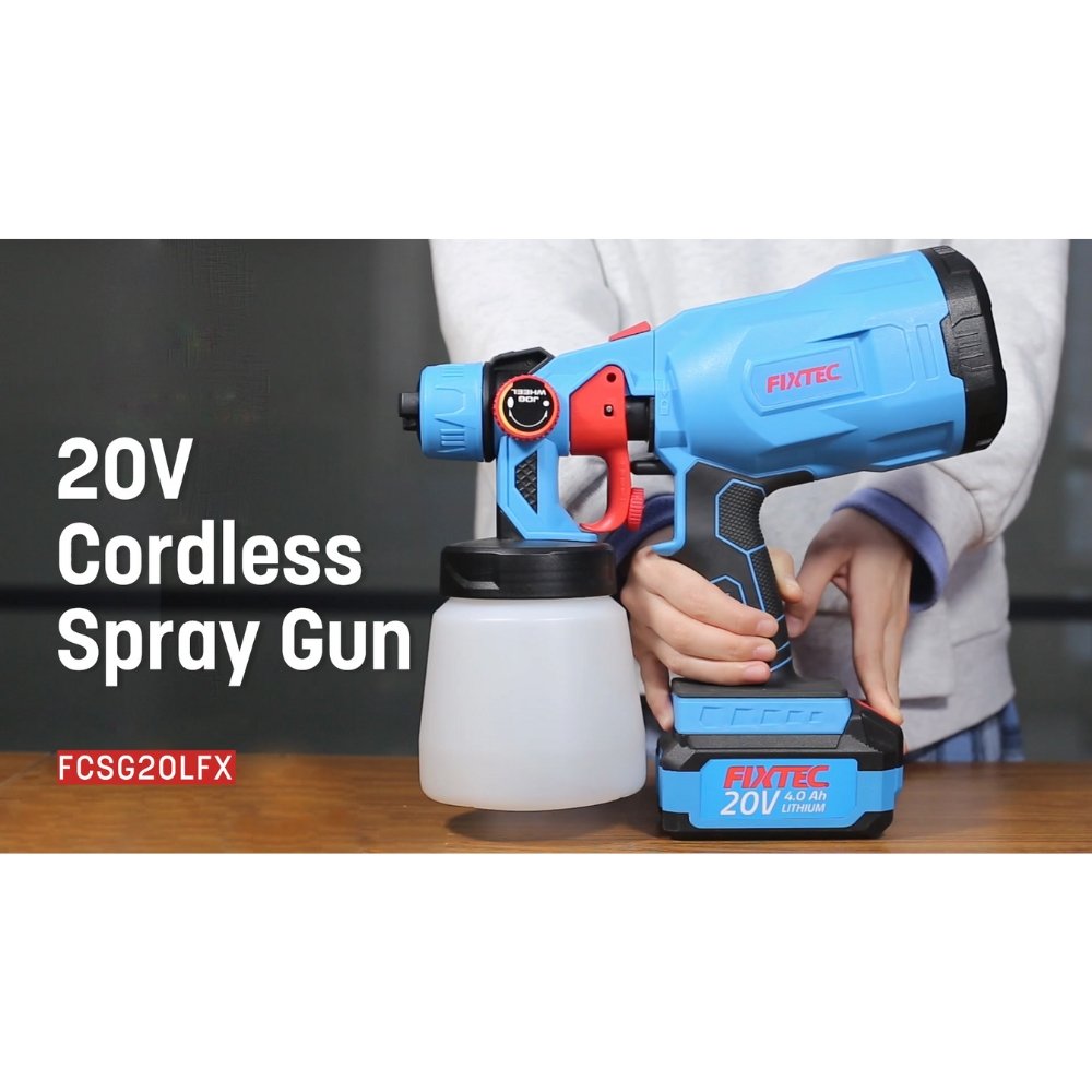 Fixtec 20V Li-Ion Cordless Spray Gun FCSG20LFX - Skin Only