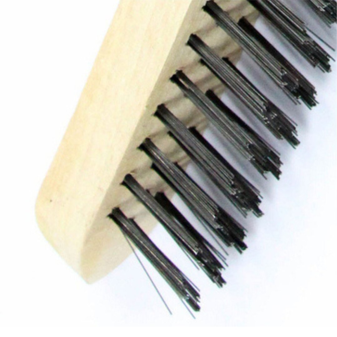 Tolsen 5 Row Stainless Wire Brush with Wooden Handle 32063